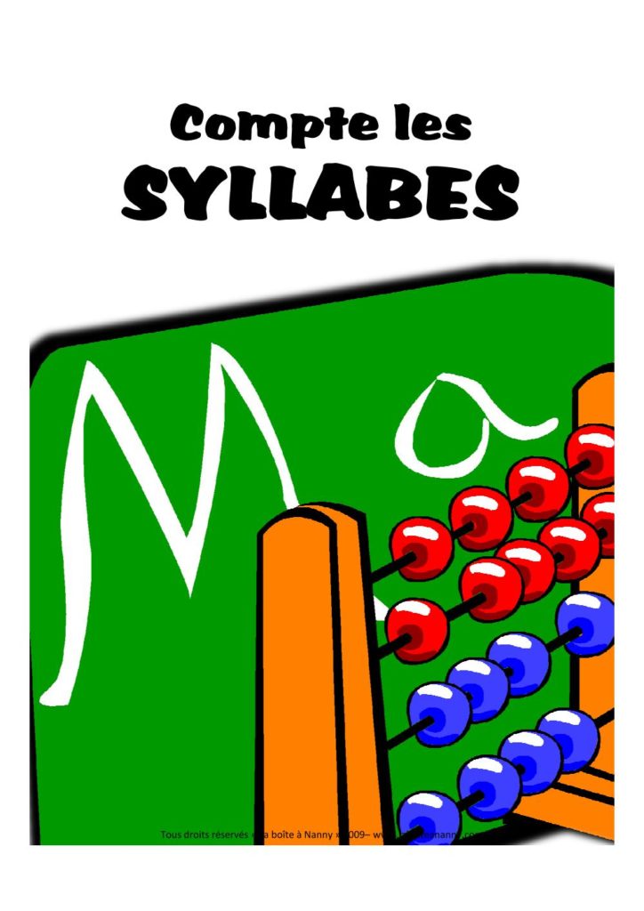 Compte les syllabes jeu d'apprentissage à imprimer: La boîte à Nanny