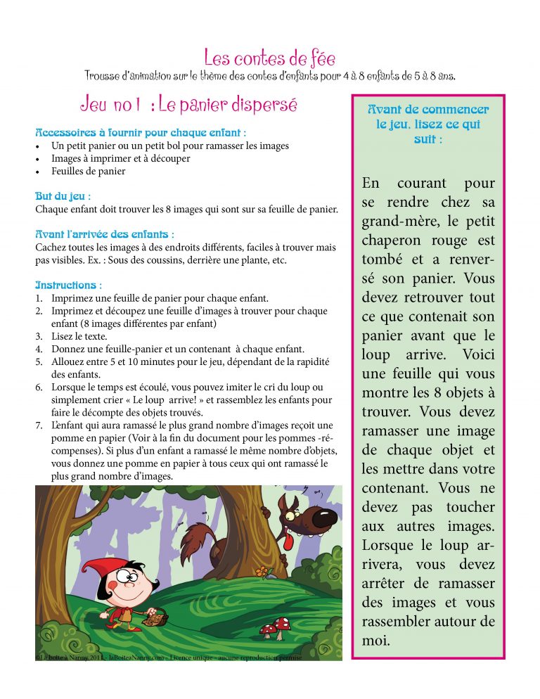 Anniversaire theme contes de fée : La boîte à Nanny