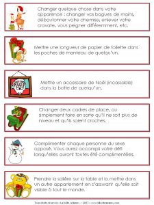 La boîte à Nanny : jeu de party noel Défis de Noël